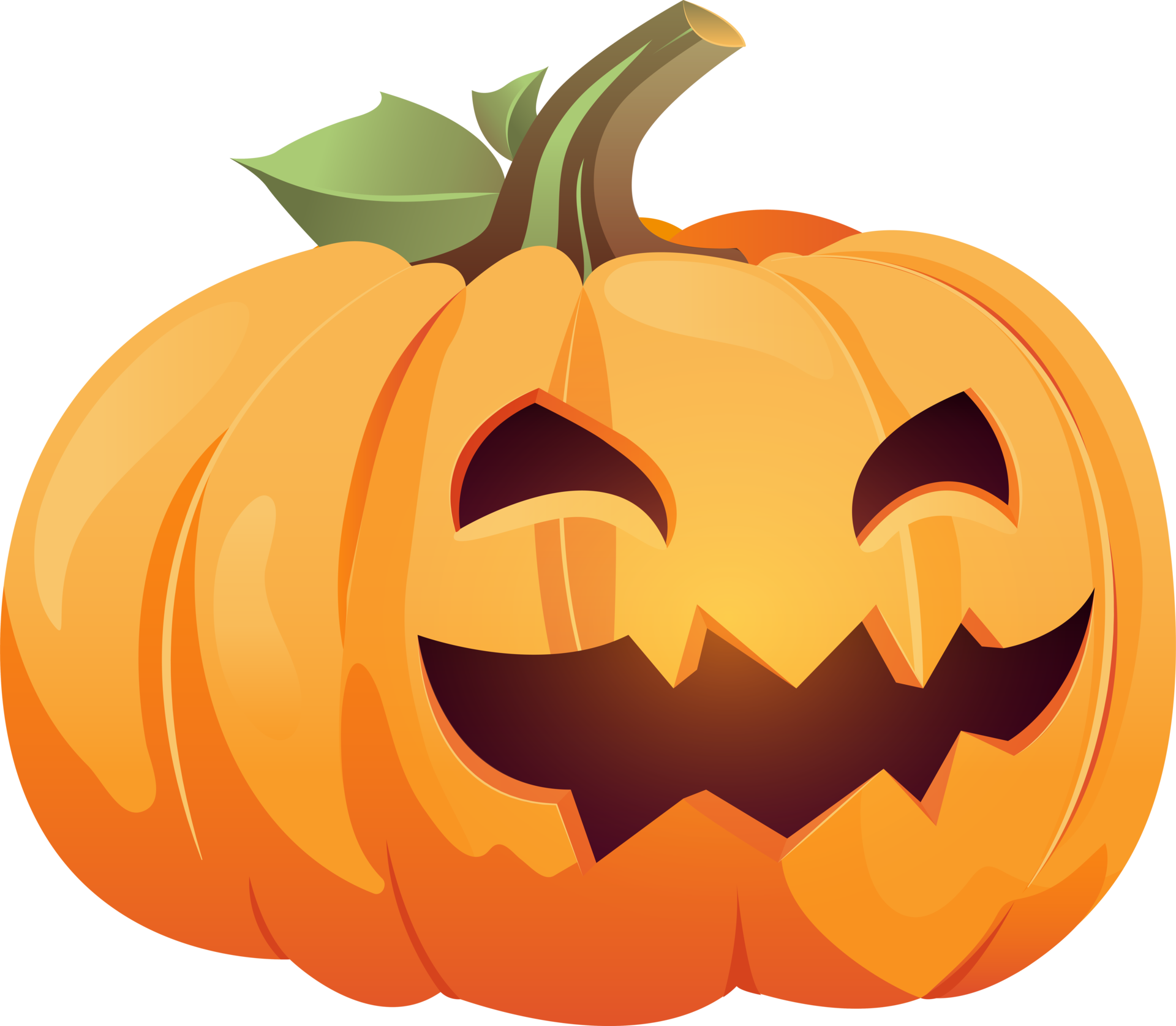 Smiling Halloween Pumkin Cartoon Jack O Lantern Png File No Background