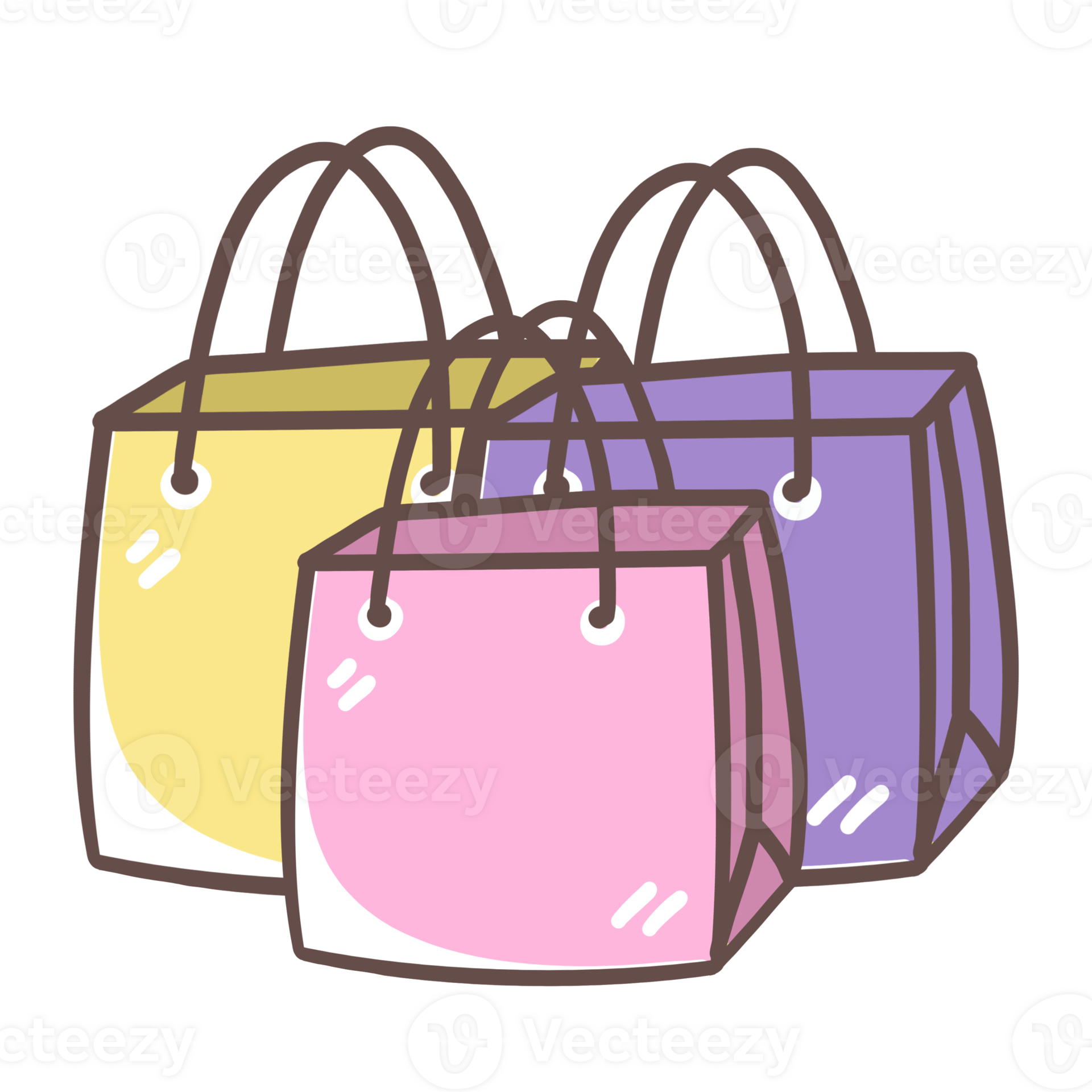 Cute shopping Bags 28597653 PNG