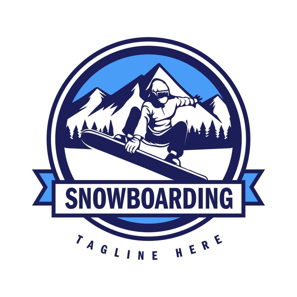 Snowboarding logo design vector illustration 28600386 Vector Art at ...