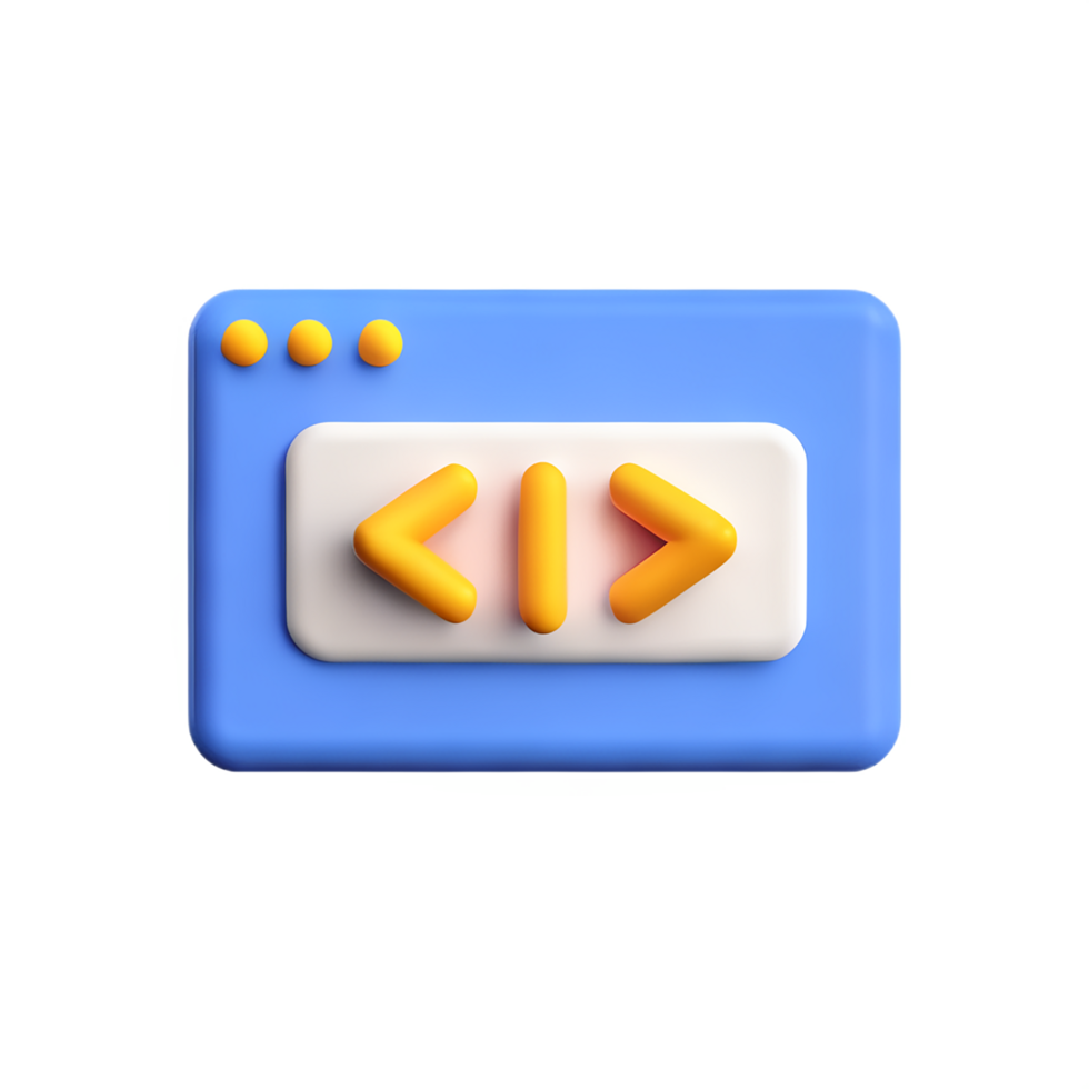 Coding 3d Rendering Icon Illustration 28605138 Png