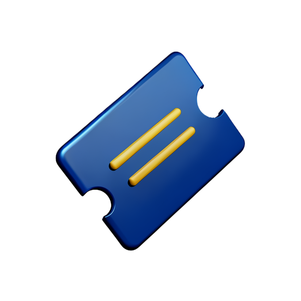 ticket 3d rendering icon illustration 28607653 PNG