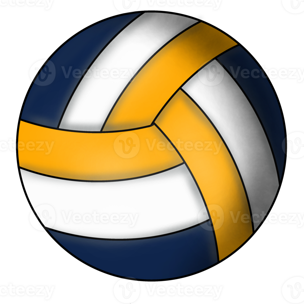 Whiteyellow And Blue Volleyball 28614477 Png
