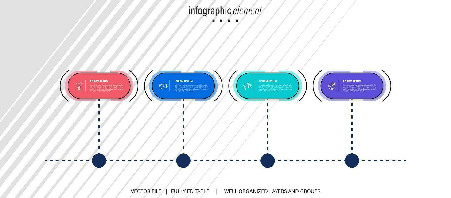 Business data visualization timeline infographic icons designed for ...