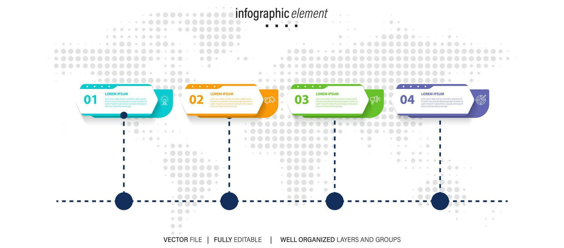 Business data visualization timeline infographic icons designed for ...