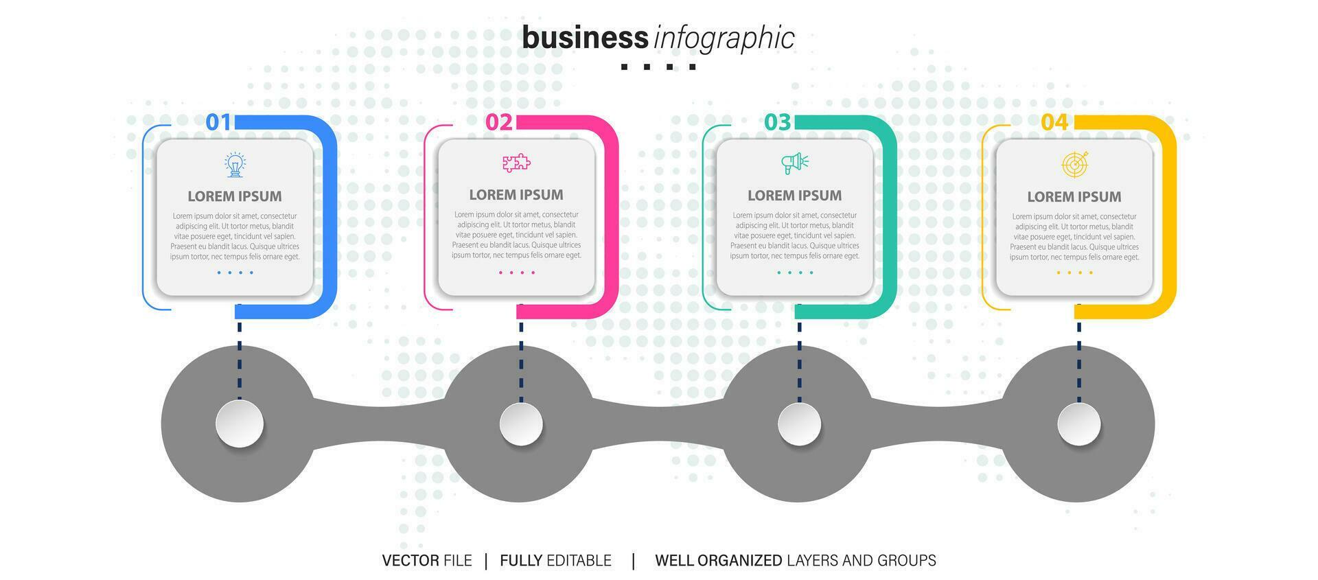 Steps business data visualization timeline process infographic template ...