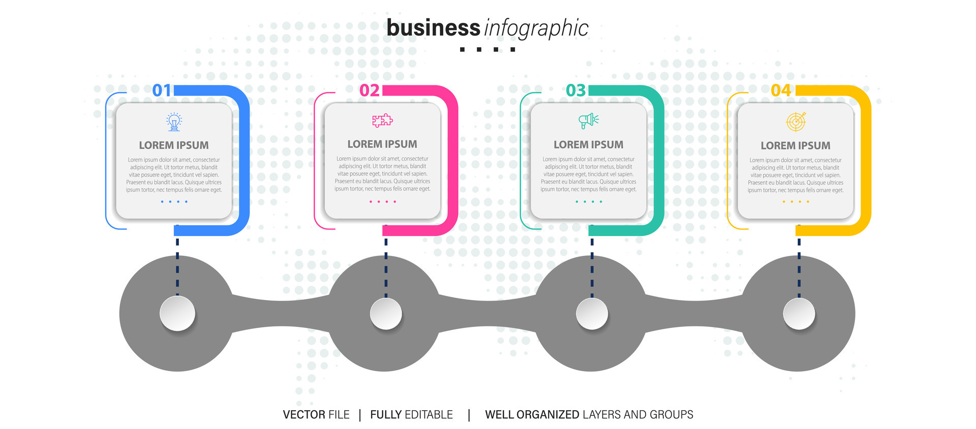 Steps business data visualization timeline process infographic template ...