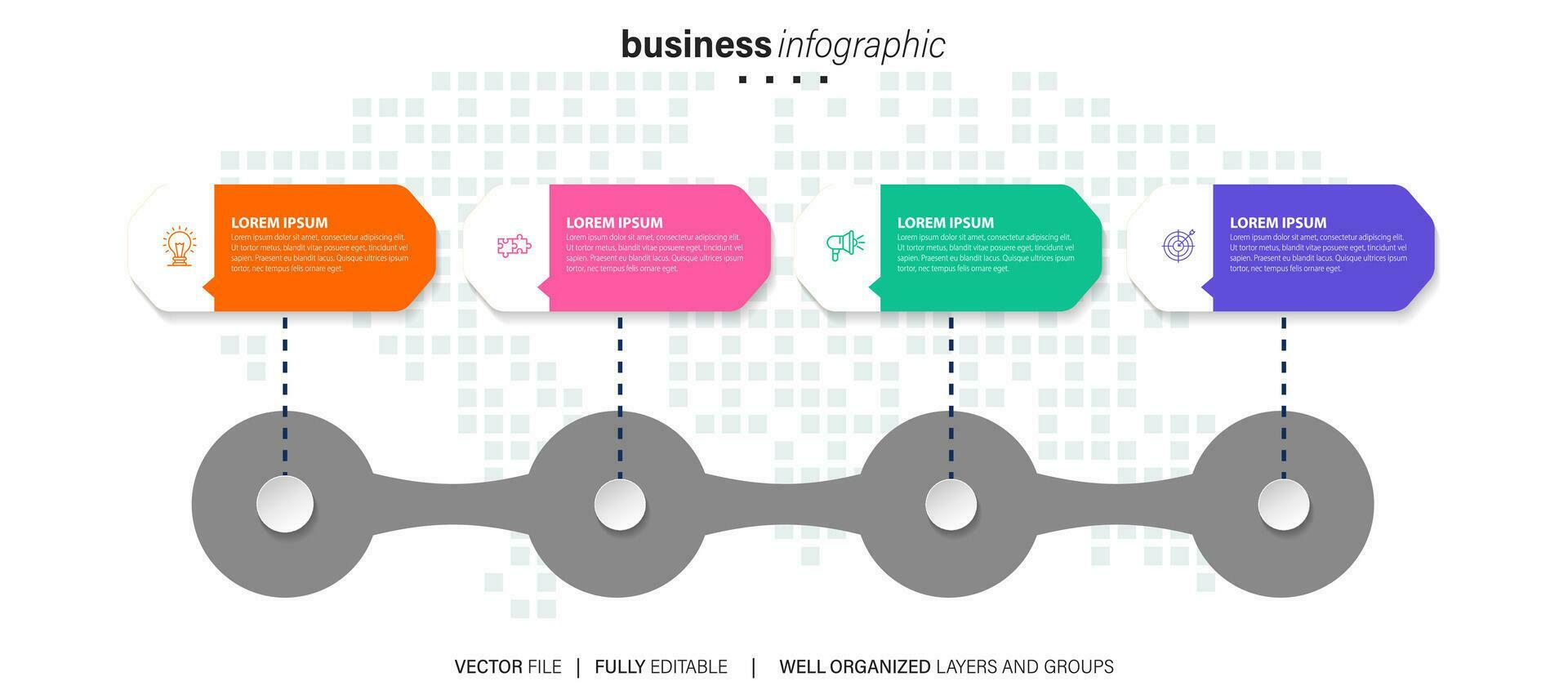 Steps business data visualization timeline process infographic template ...