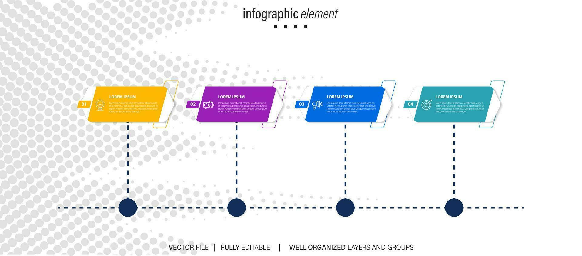 Business data visualization timeline infographic icons designed for ...