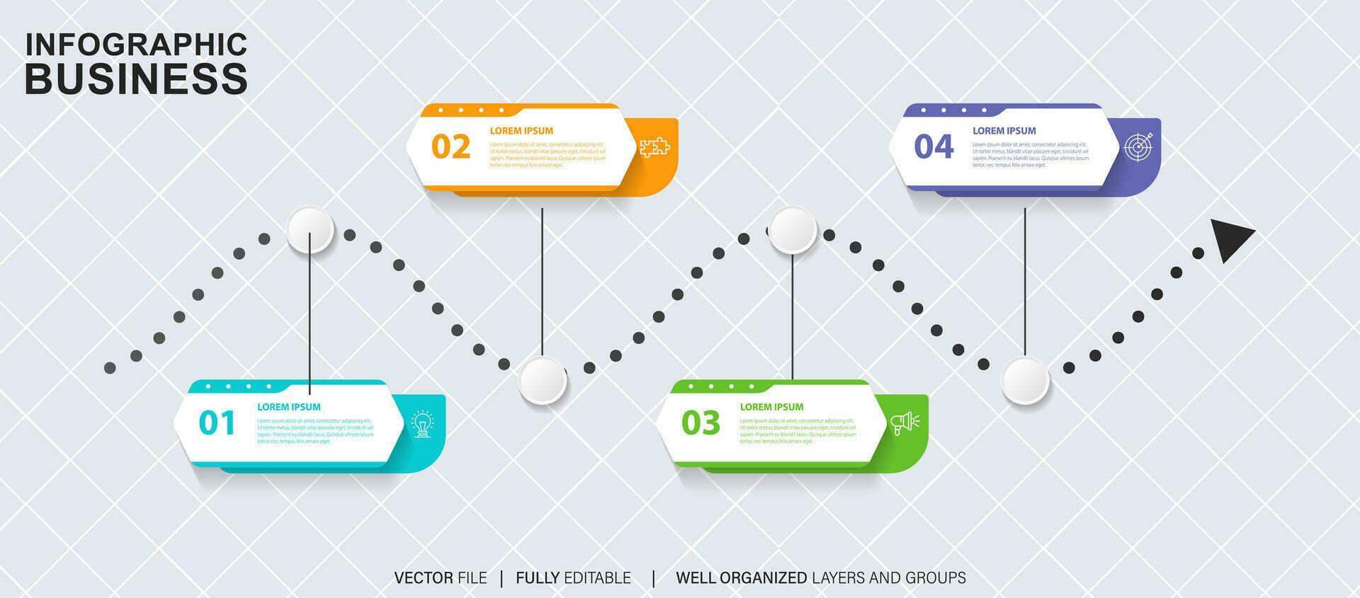Business data visualization timeline infographic icons designed for ...