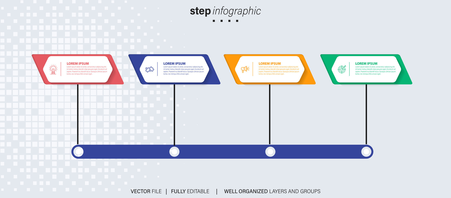 Timeline infographic with infochart. Modern presentation template with ...