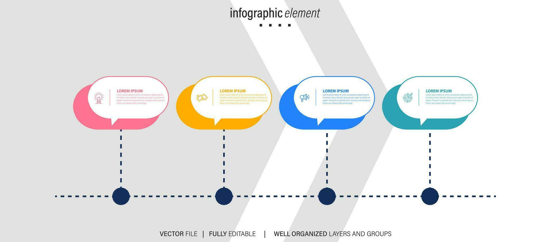 Business data visualization timeline infographic icons designed for ...