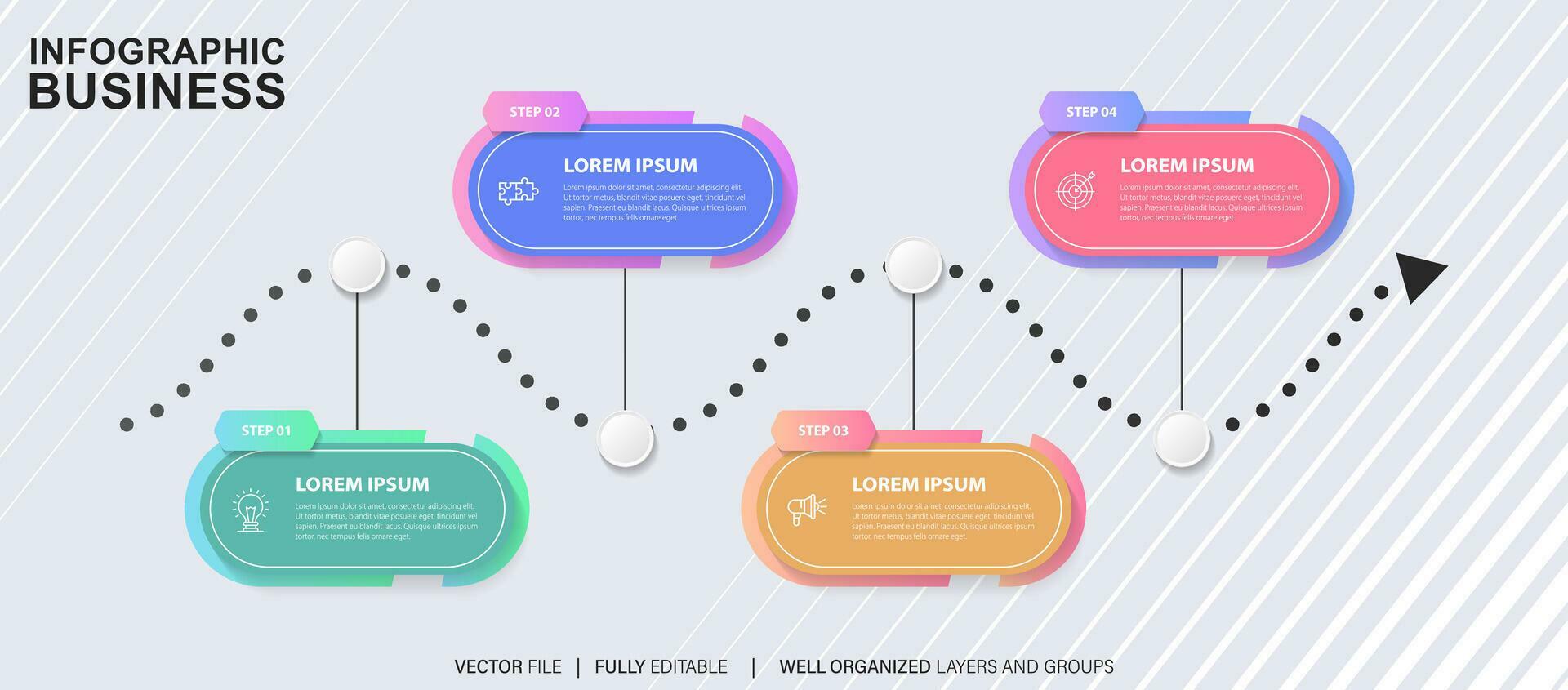 Business data visualization timeline infographic icons designed for ...