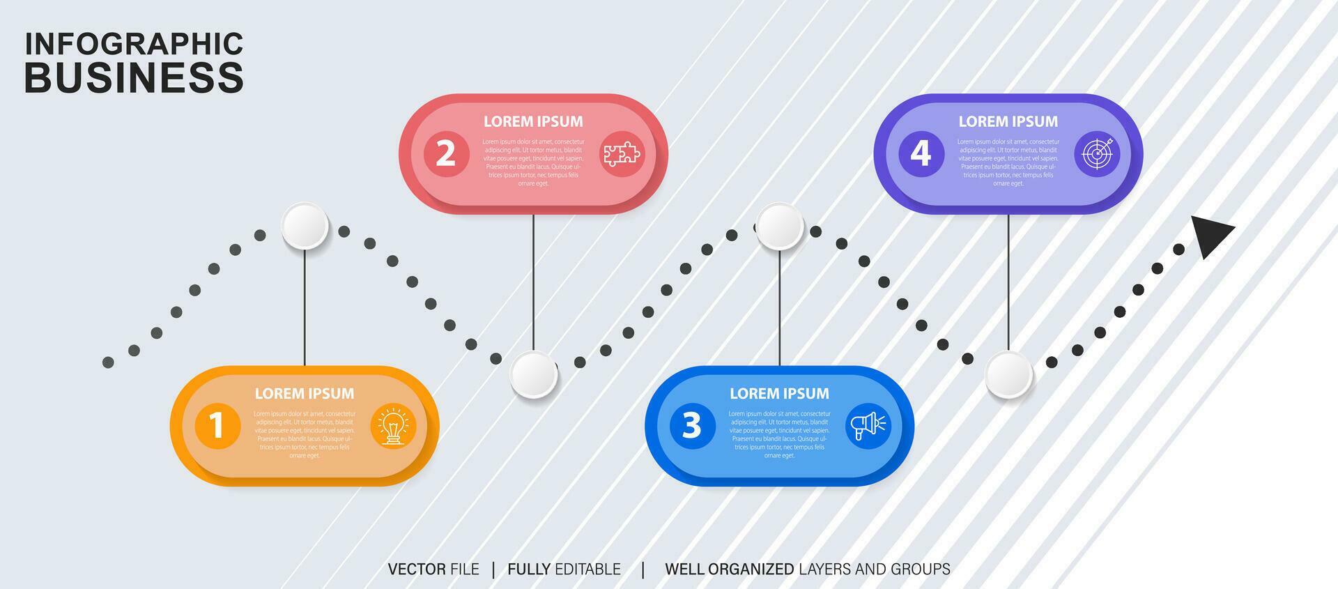 Business data visualization timeline infographic icons designed for ...