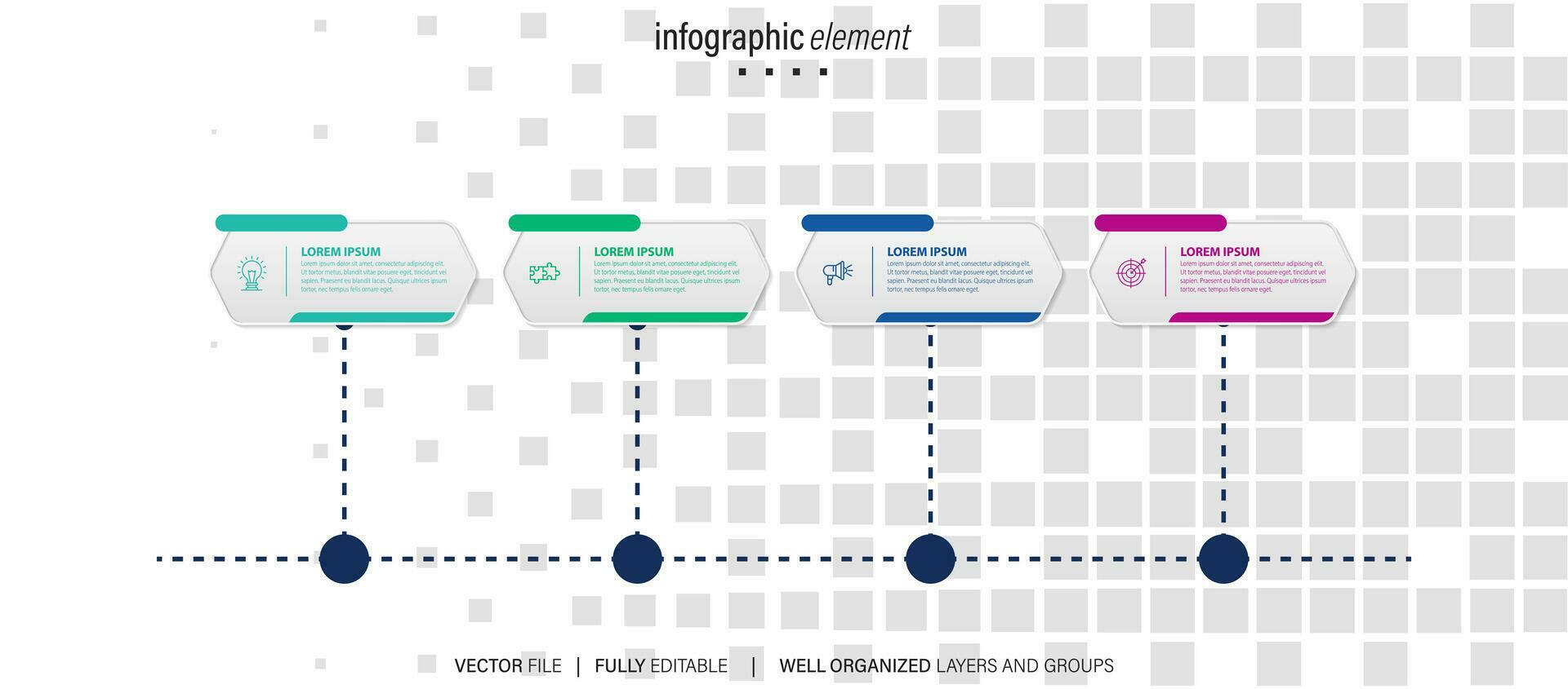 Business data visualization timeline infographic icons designed for ...
