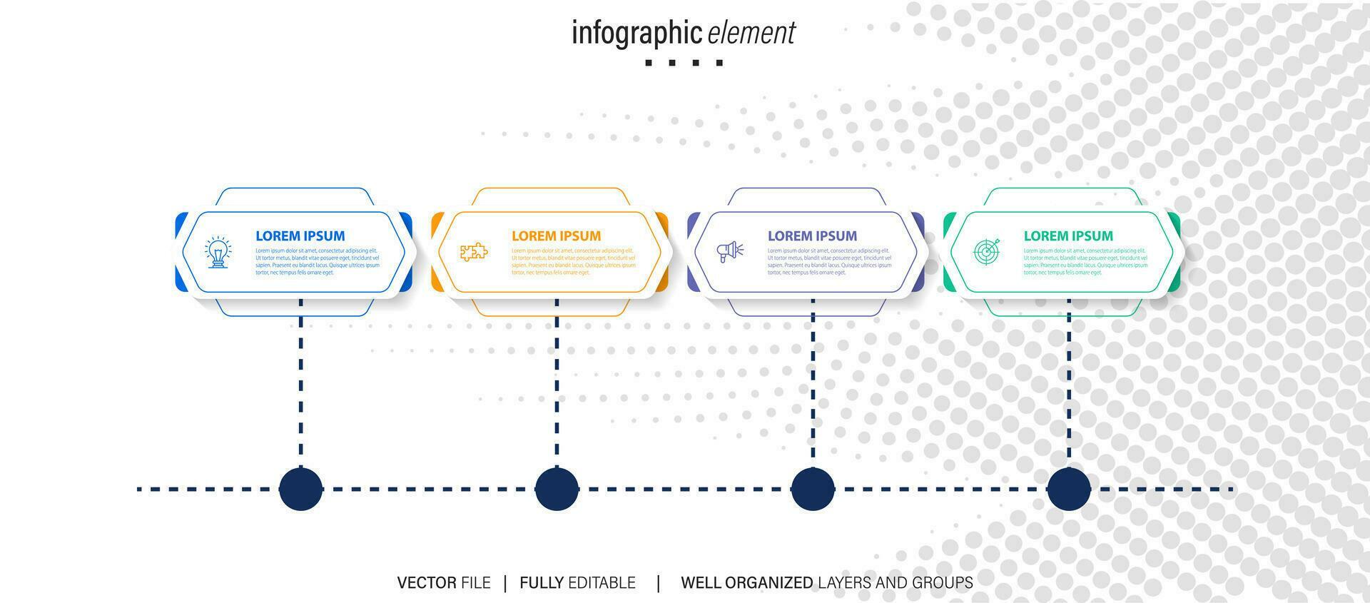 Business data visualization timeline infographic icons designed for ...