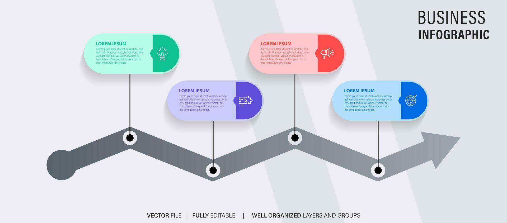 Business data visualization timeline infographic icons designed for ...