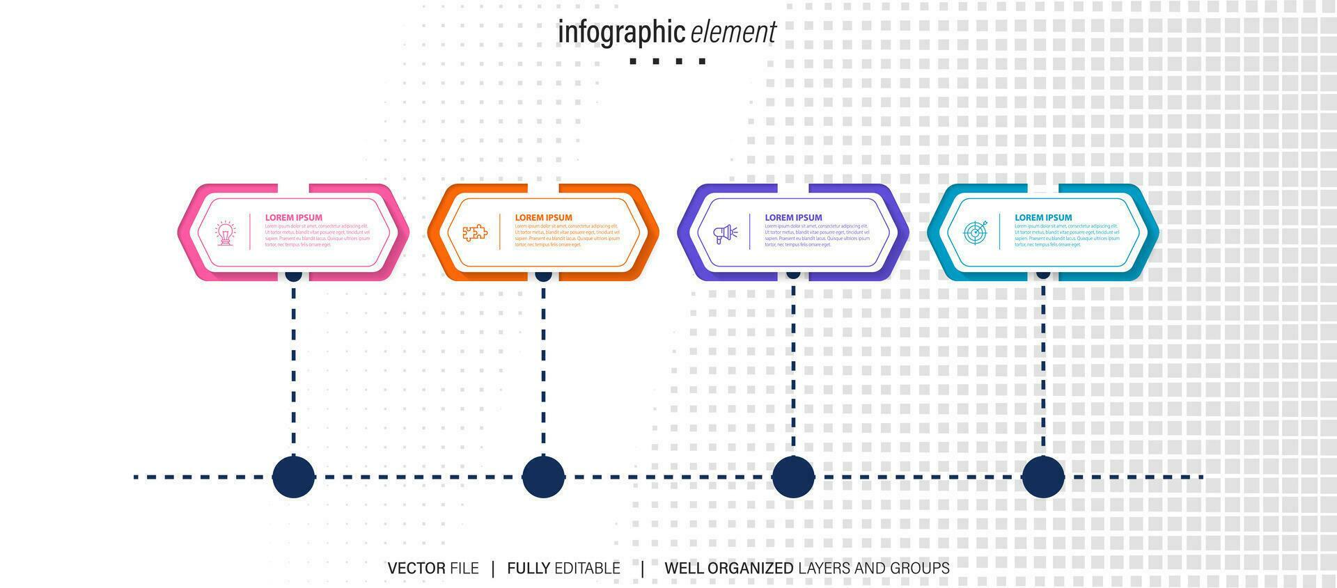 Business data visualization timeline infographic icons designed for ...