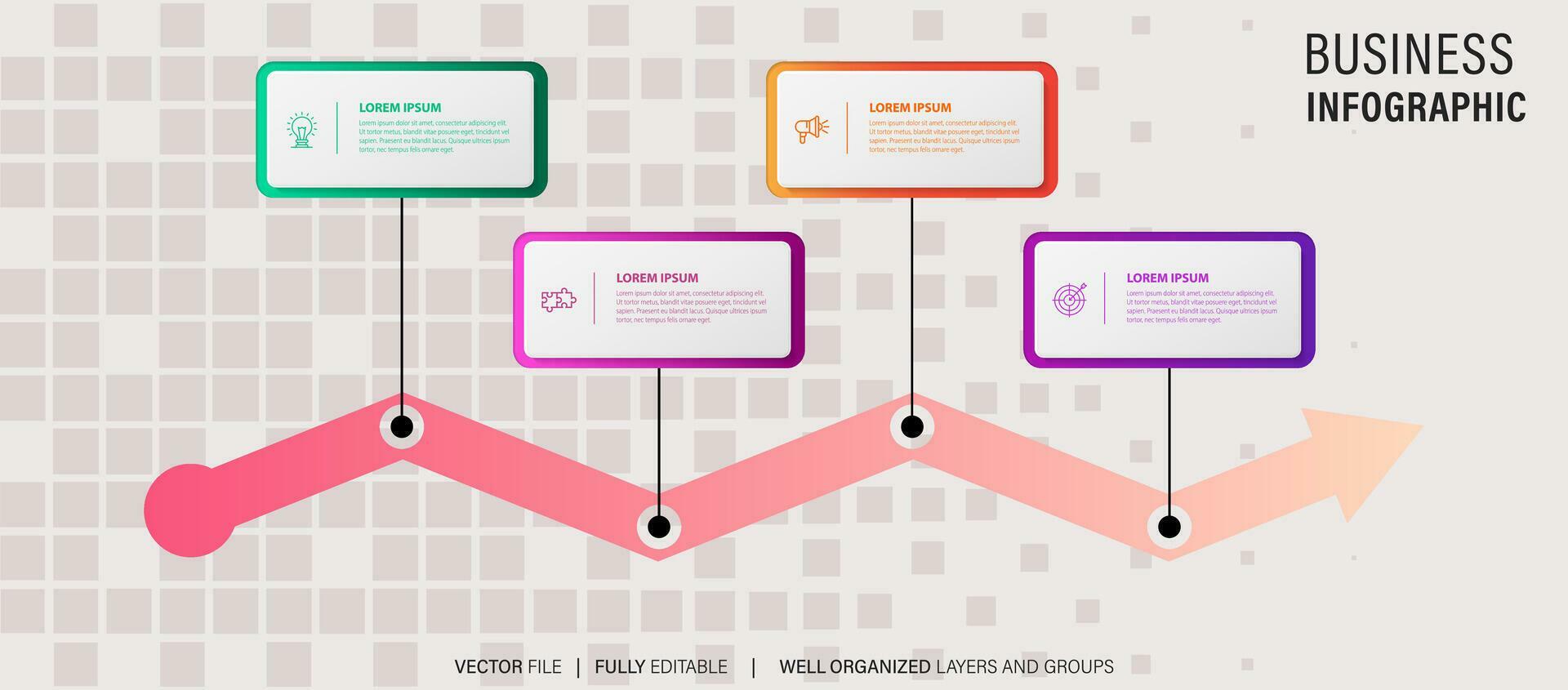 Set of Infographics Elements Data Visualization Template Design Vector ...