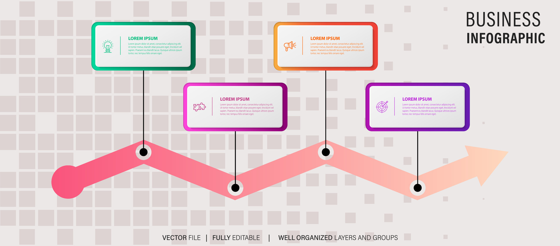 Set Of Infographics Elements Data Visualization Template Design Vector