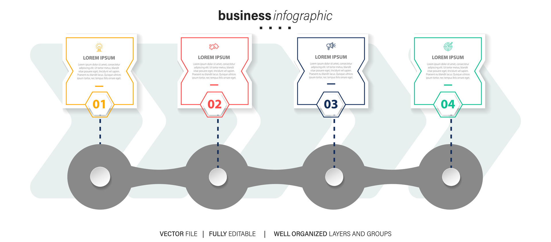 Set Of Infographics Elements Data Visualization Template Design Vector