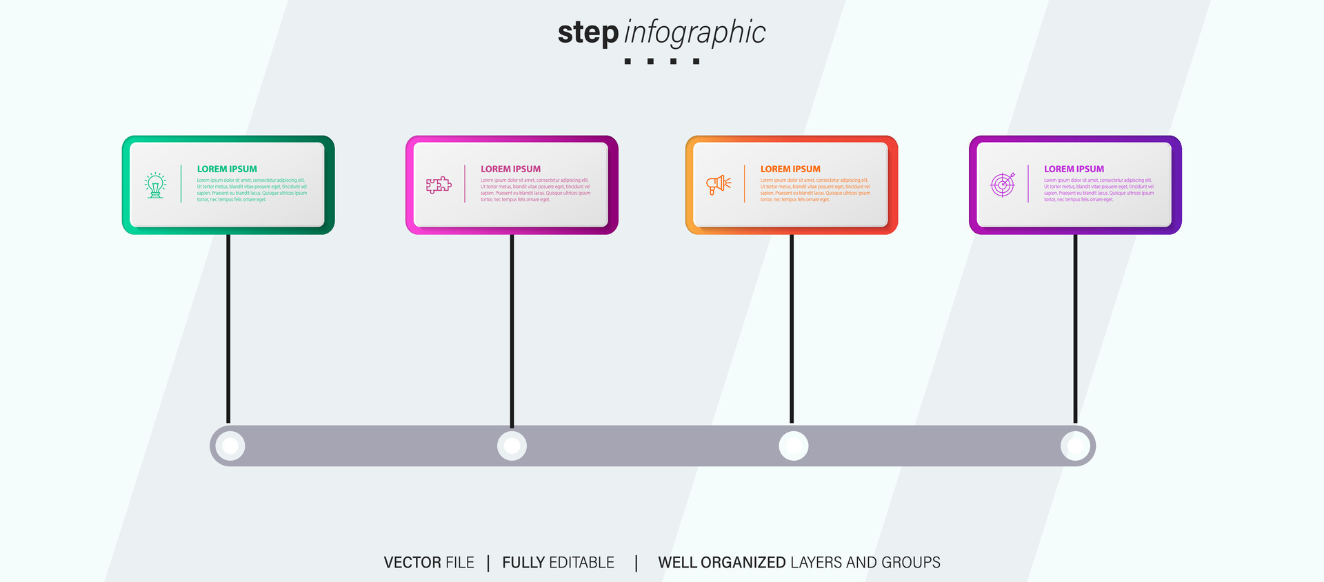 Set Of Infographics Elements Data Visualization Template Design Vector