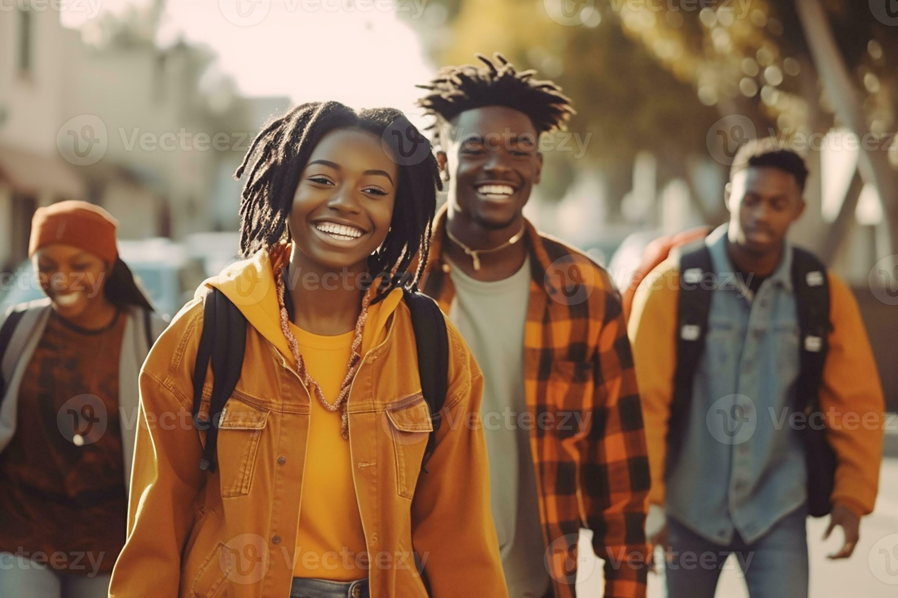 happy young black people ai generated 28621576 Stock Photo at Vecteezy