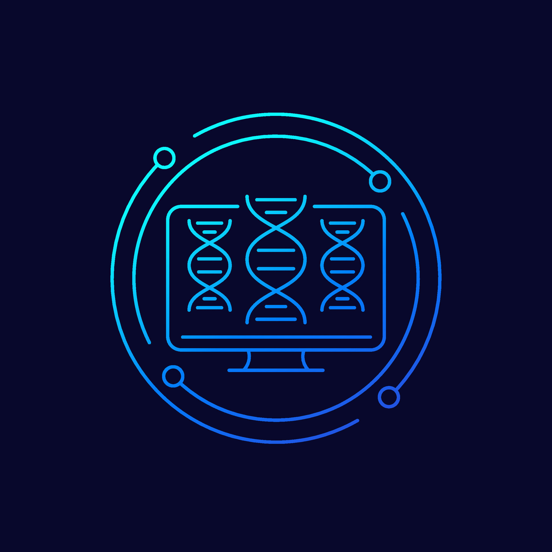 bioinformatics icon, analysis of biological data, linear design ... bioinformatics icon, analysis of biological data, linear design ...