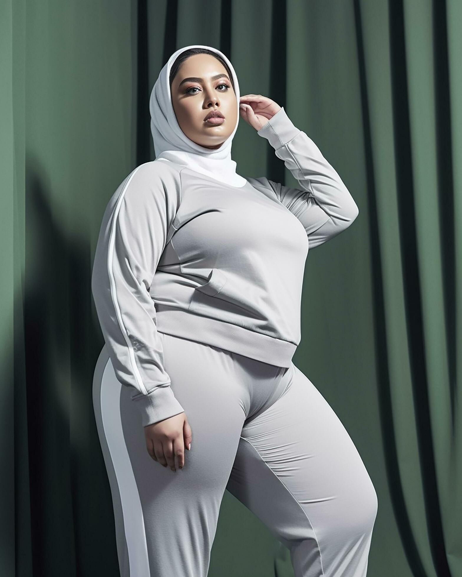 plus size model in sportswear ai generated 28621901 Stock Photo at Vecteezy
