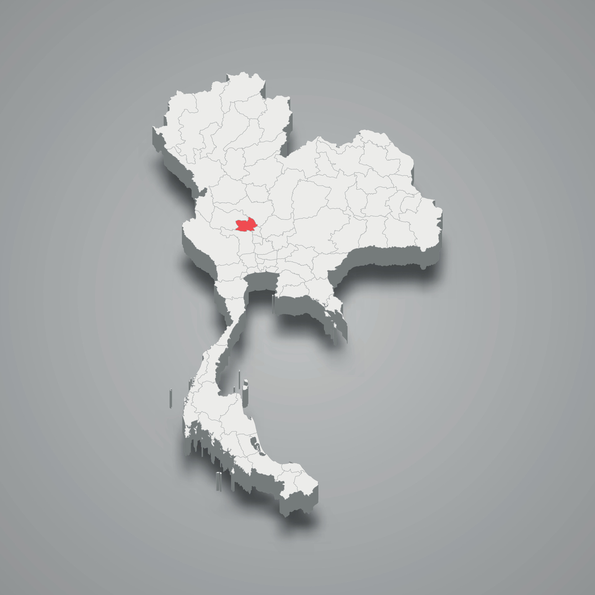 Chai Nat province location Thailand 3d map 28623784 Vector Art at Vecteezy