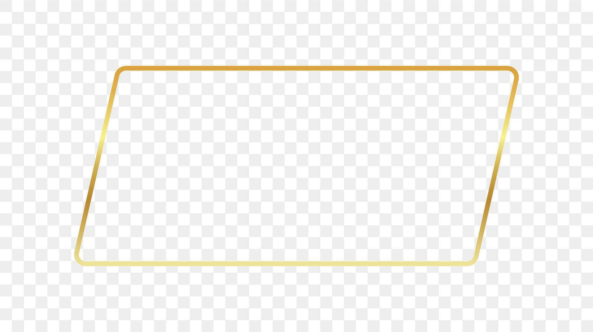 Gold glowing rounded rectangular shape frame 28624492 Vector Art at ...