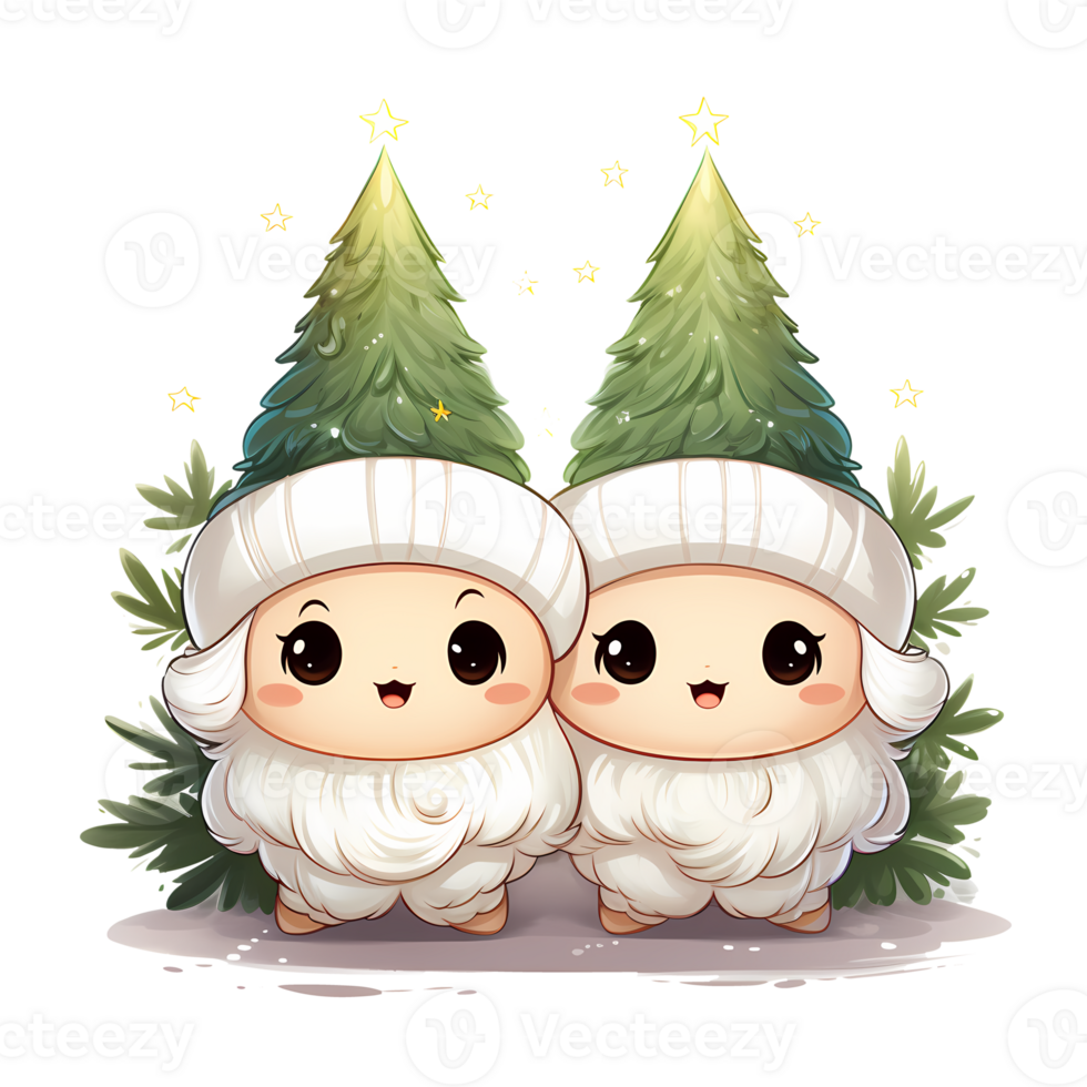 Cute Merry Christmas Trees Clipart Illustration Ai Generative 28626436 Png