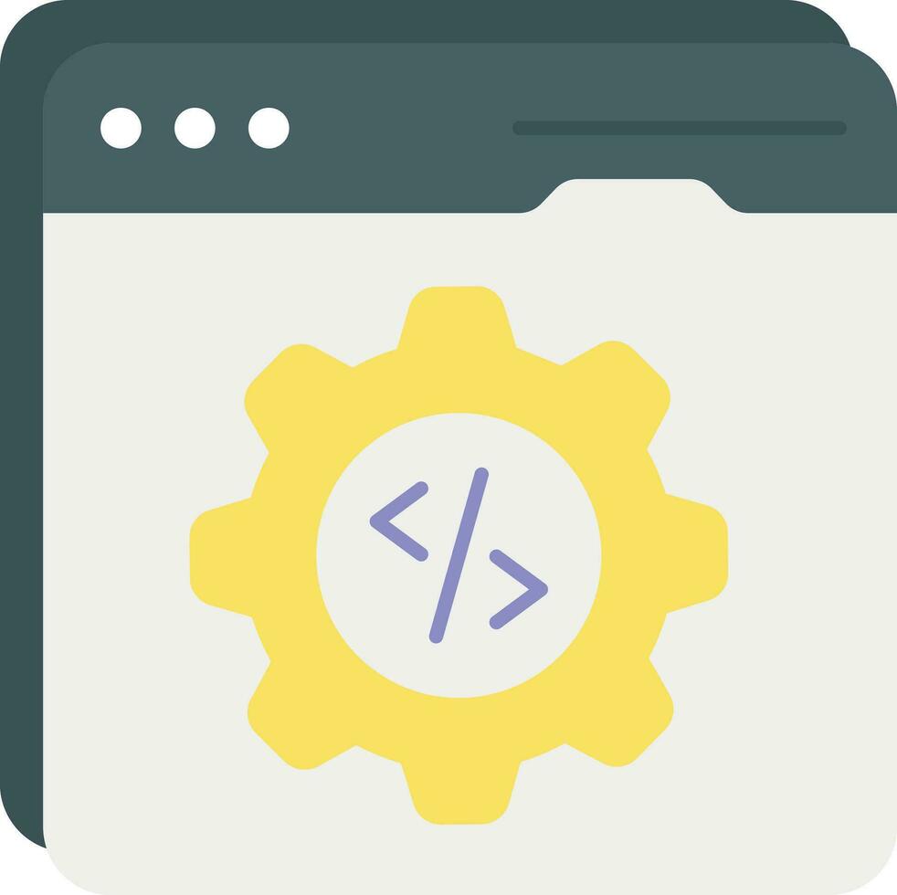 web code flat icon design style 28626876 Vector Art at Vecteezy