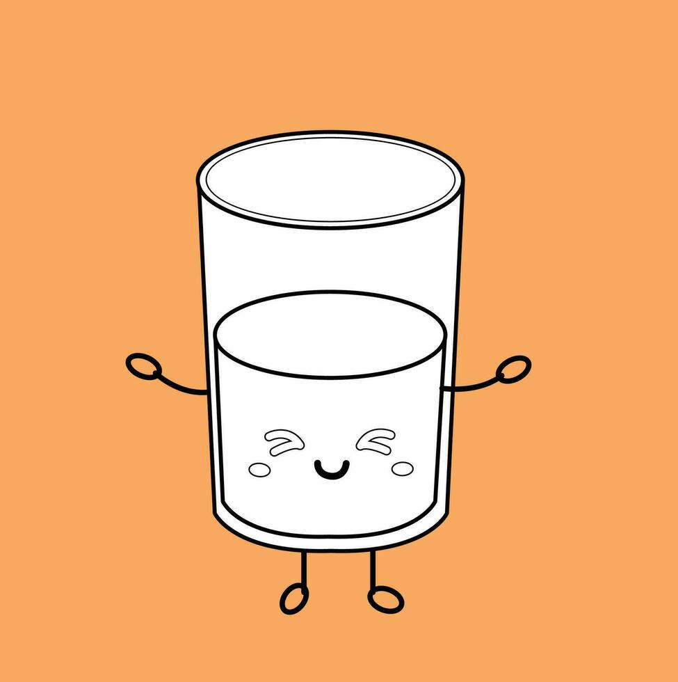 Cute Drink Glass Juice Breakfast Menu Planner Cartoon Digital Stamp Outline 28627527 Vector Art