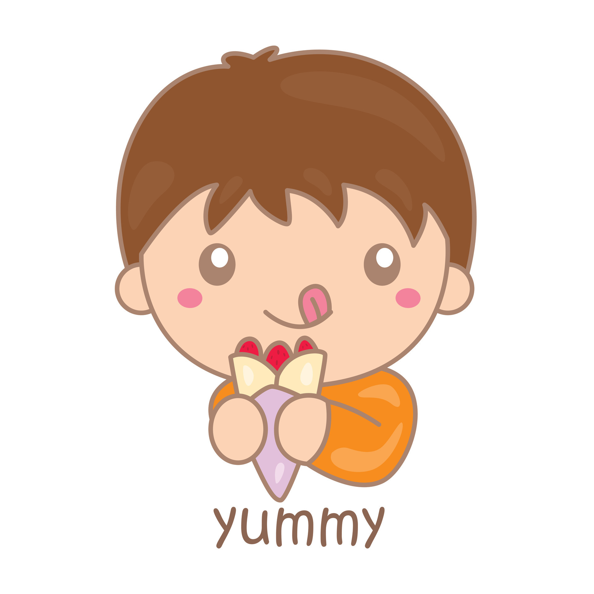 alfabeto y para sabroso vocabulario colegio lección dibujos animados ilustración vector clipart ...