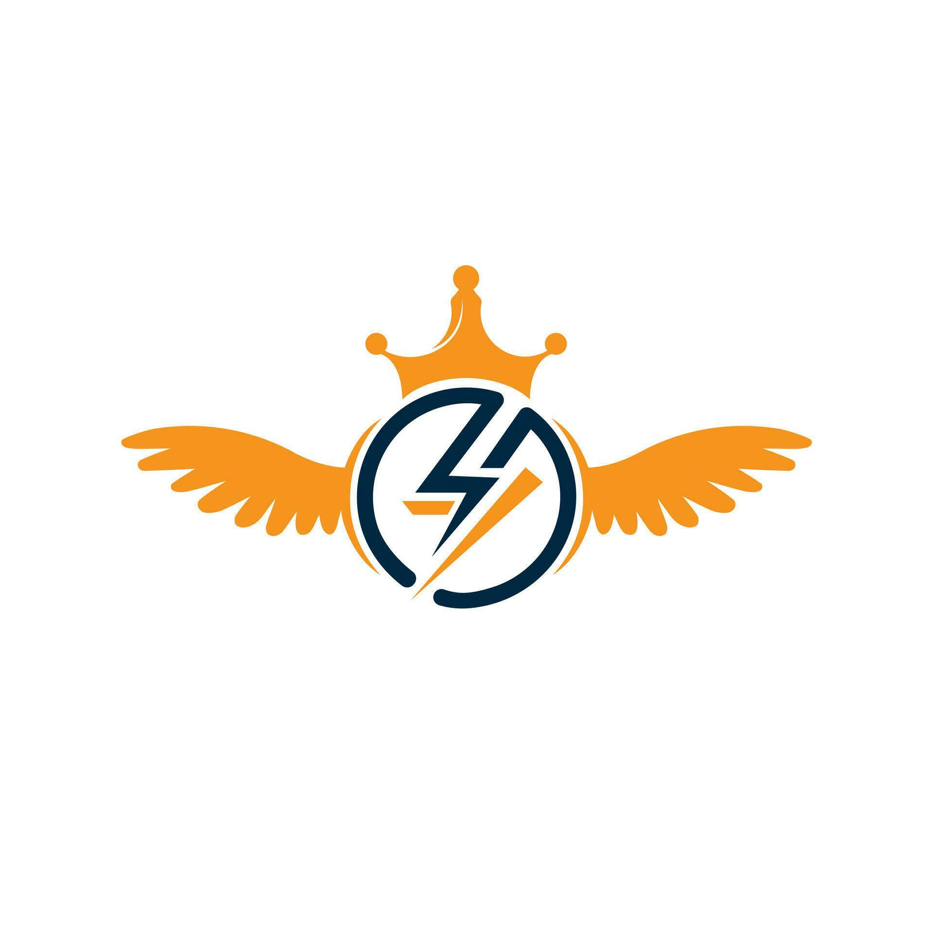 Lightning bolt with wings logo concept. 28627610 Vector Art at Vecteezy