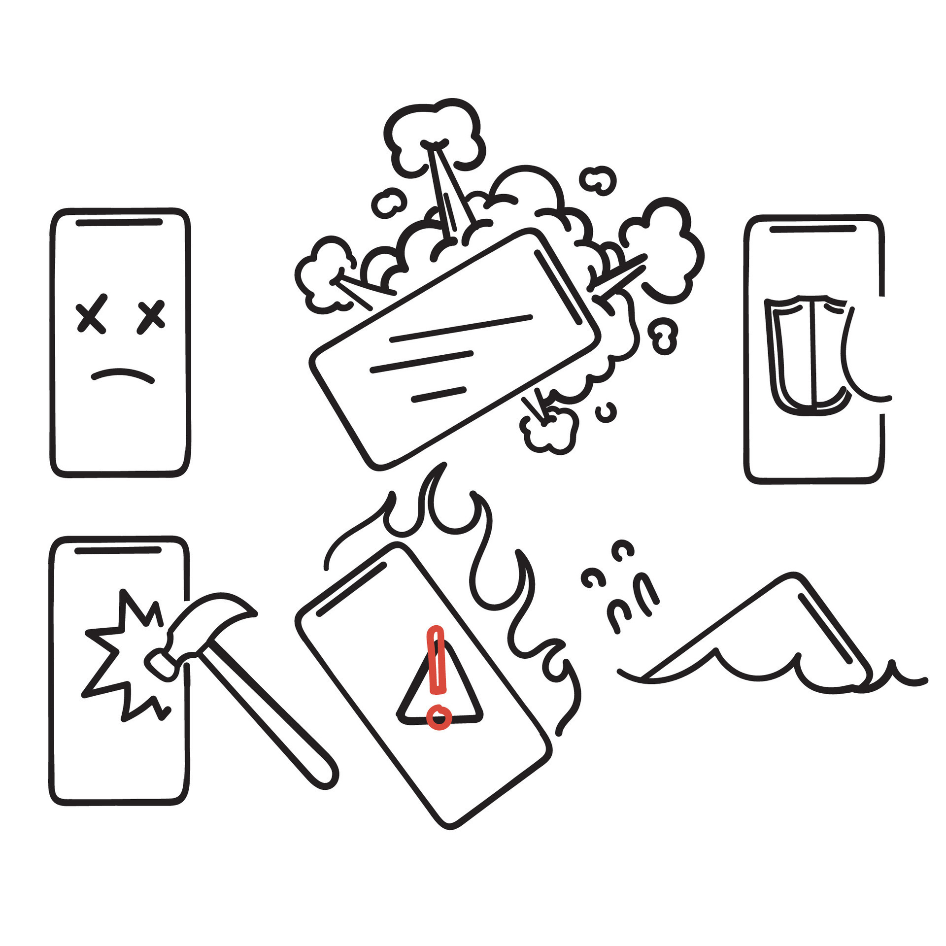 hand drawn doodle mobile phone protection vector isolated 28630916 ... hand drawn doodle mobile phone protection vector isolated 28630916 ...