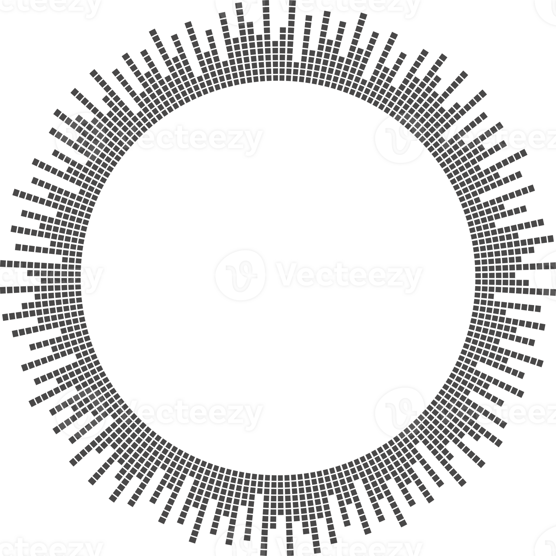 Circle sound wave. Audio music equalizer. Round circular icon. Spectrum ...
