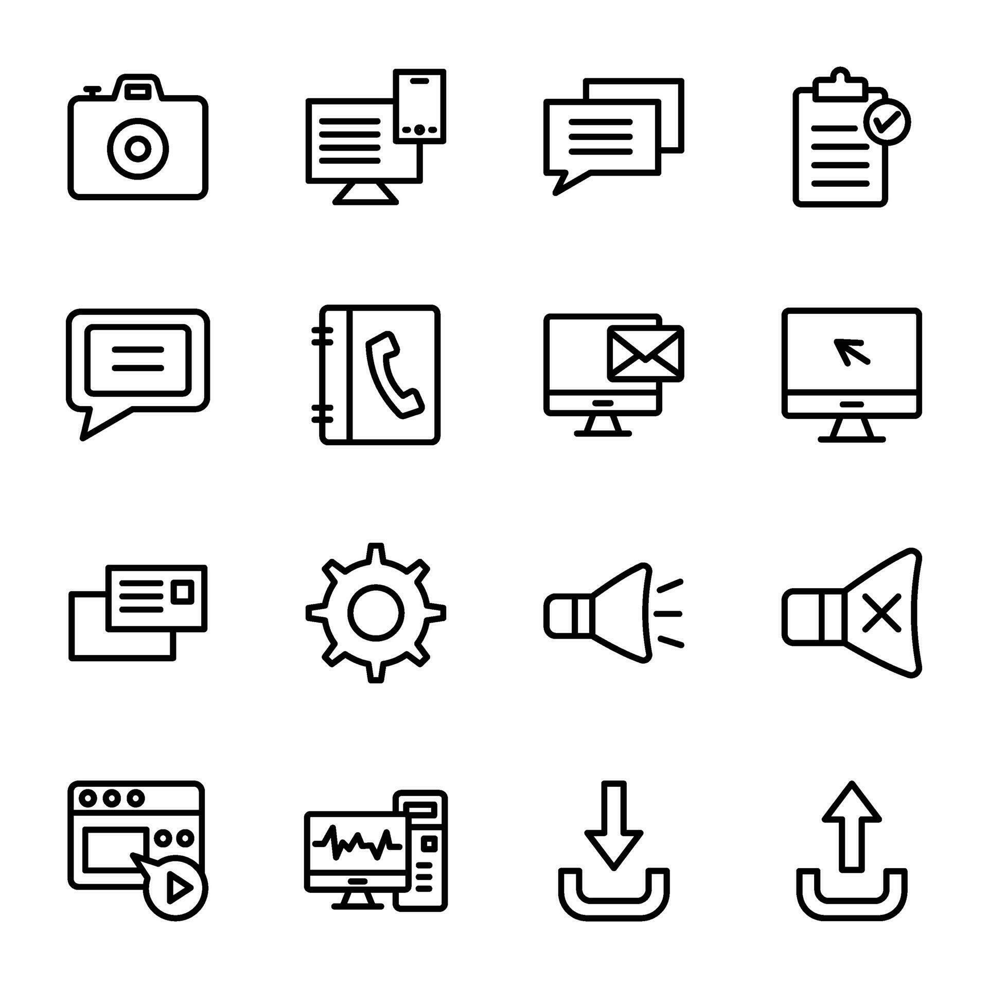 Web Design Line Vector Icons 2 28636403 Vector Art at Vecteezy
