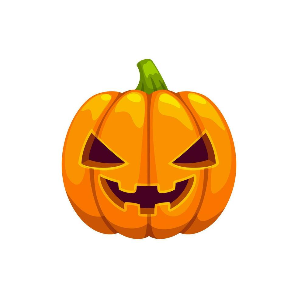 Cartoon grinning Halloween pumpkin face emoji 28637264 Vector Art at ...