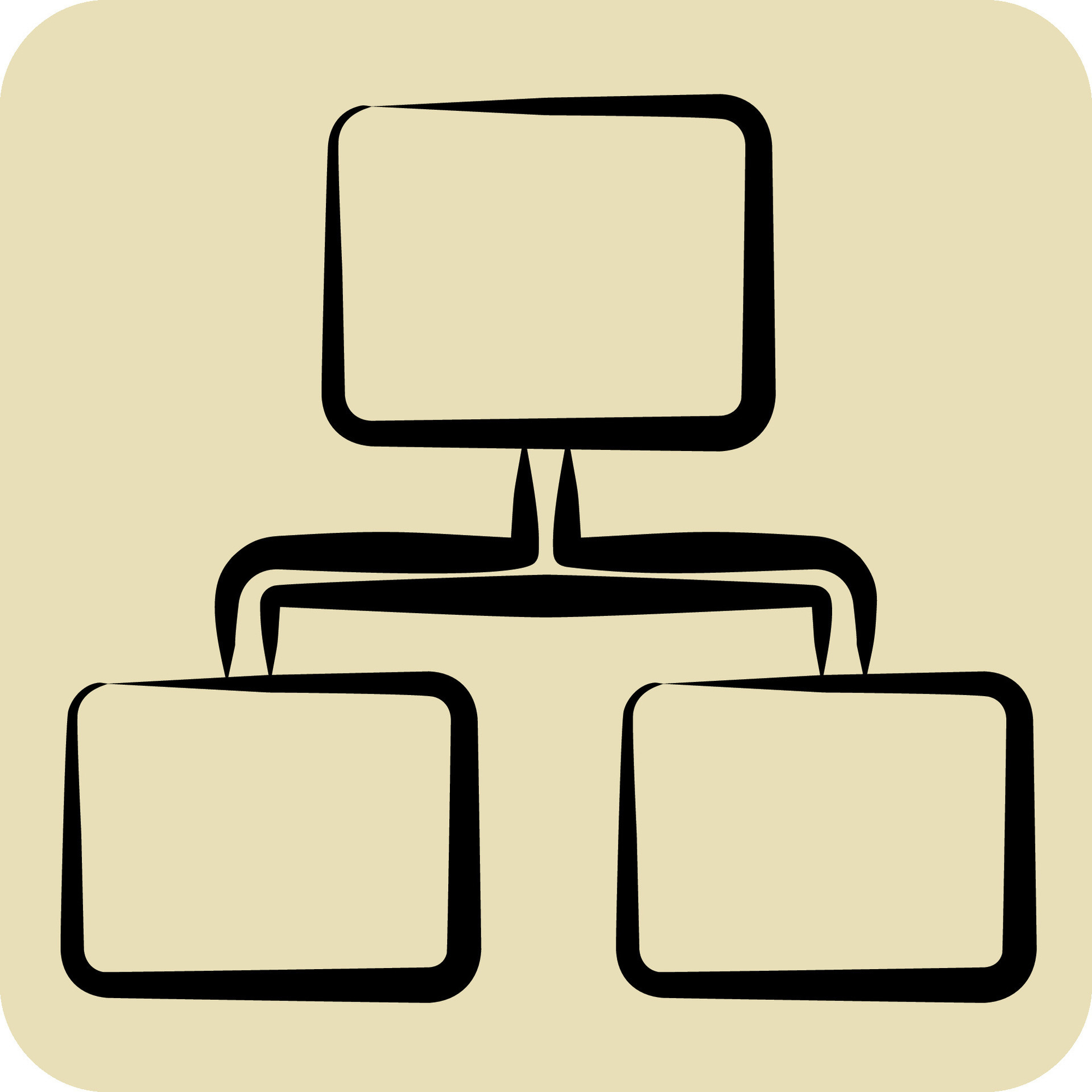 Icon Flow Chart Related To Business Analysis Symbol Hand Drawn Style Simple Design Editable