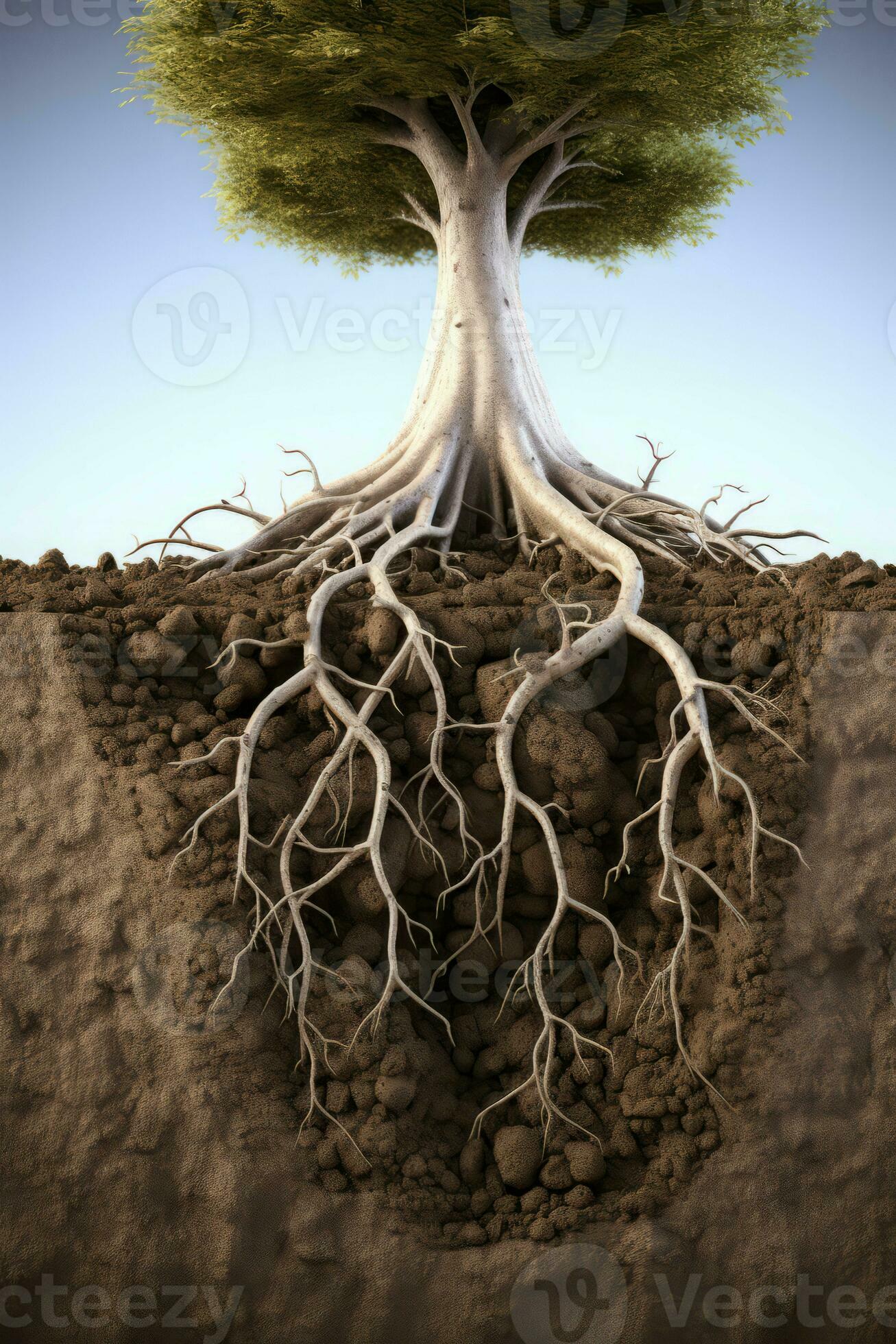 Section soil tree root banner. Generate Ai 28638530 Stock Photo at Vecteezy