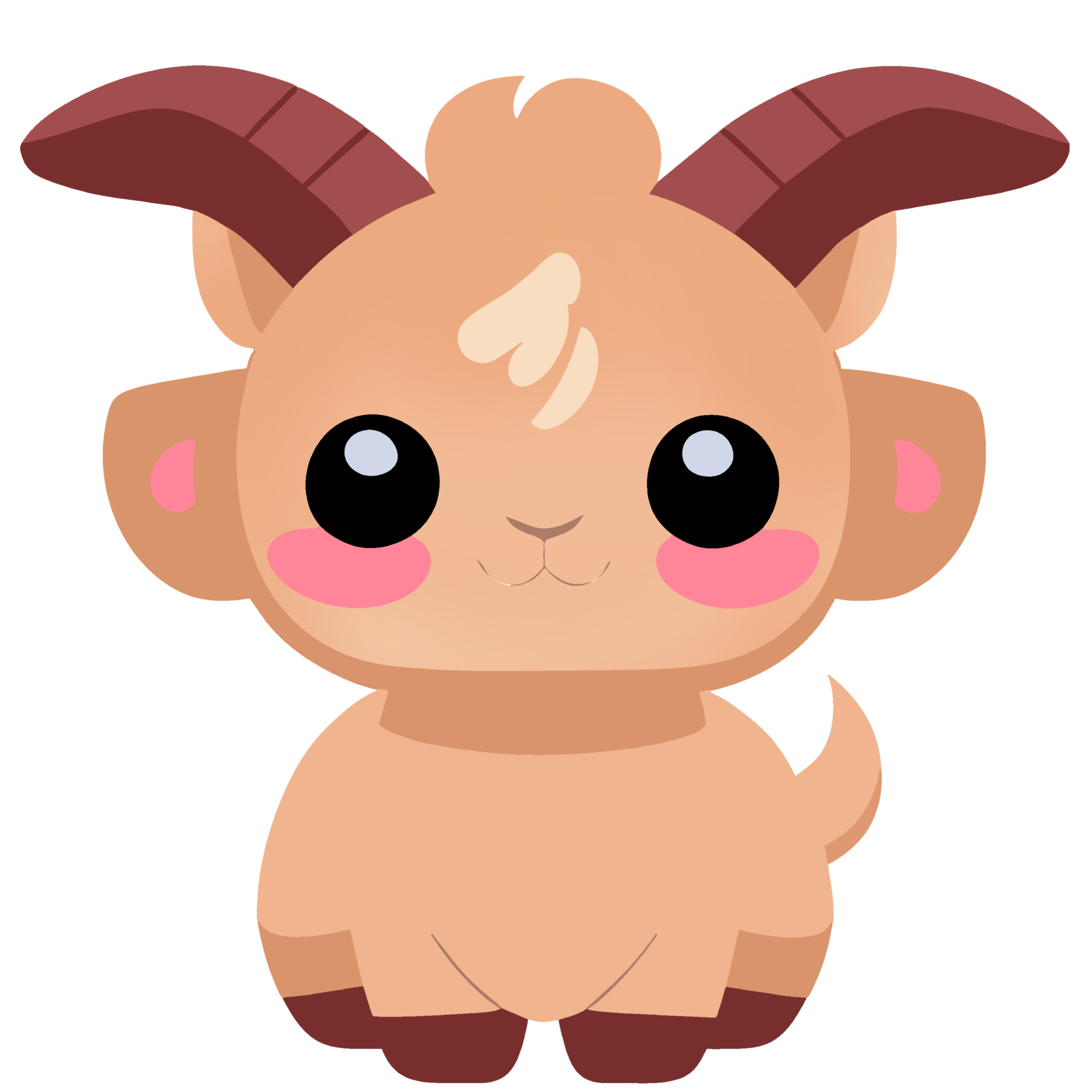 Cute Goat Cartoon Style Illustration 28641300 Png