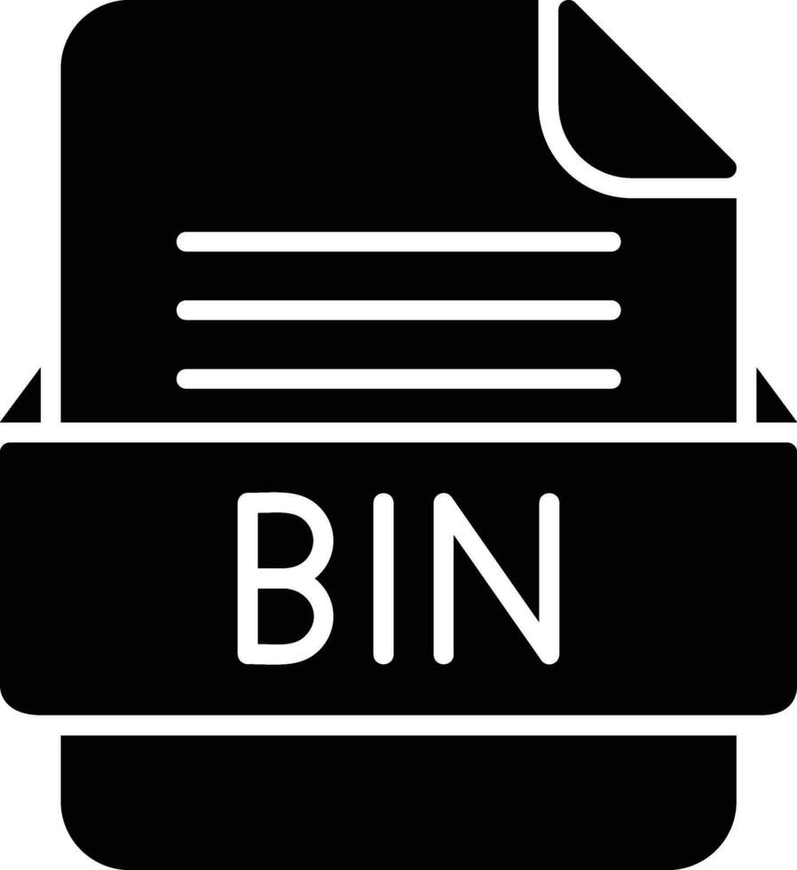 Bin File Format Line Icon 28642811 Vector Art At Vecteezy