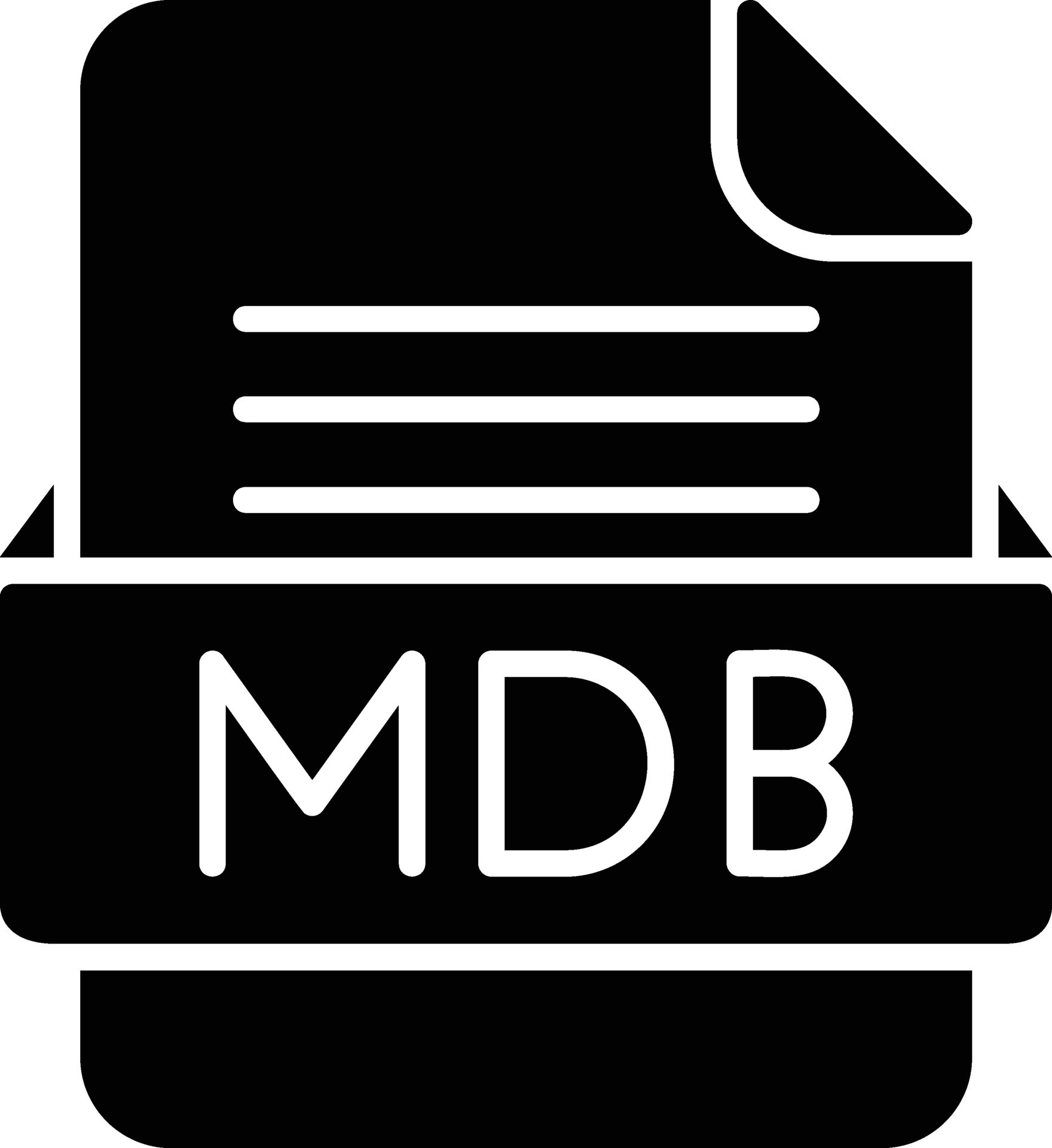MDB File Format Line Icon 28642894 Vector Art at Vecteezy