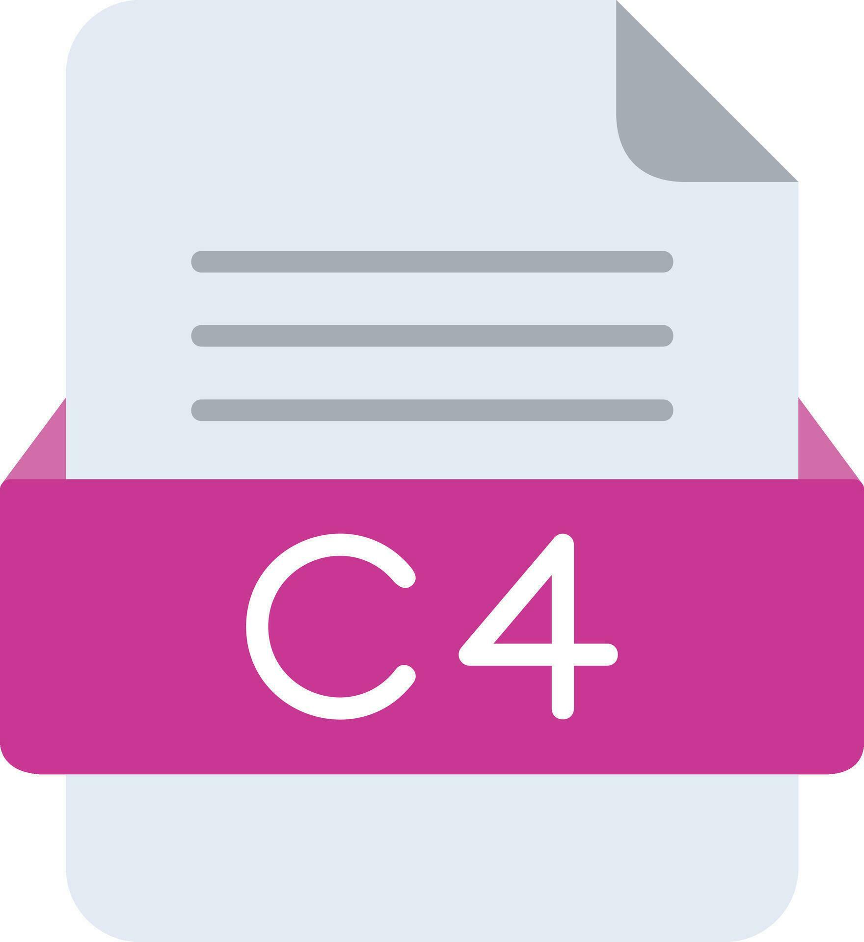 C4 File Format Line Icon 28643000 Vector Art at Vecteezy