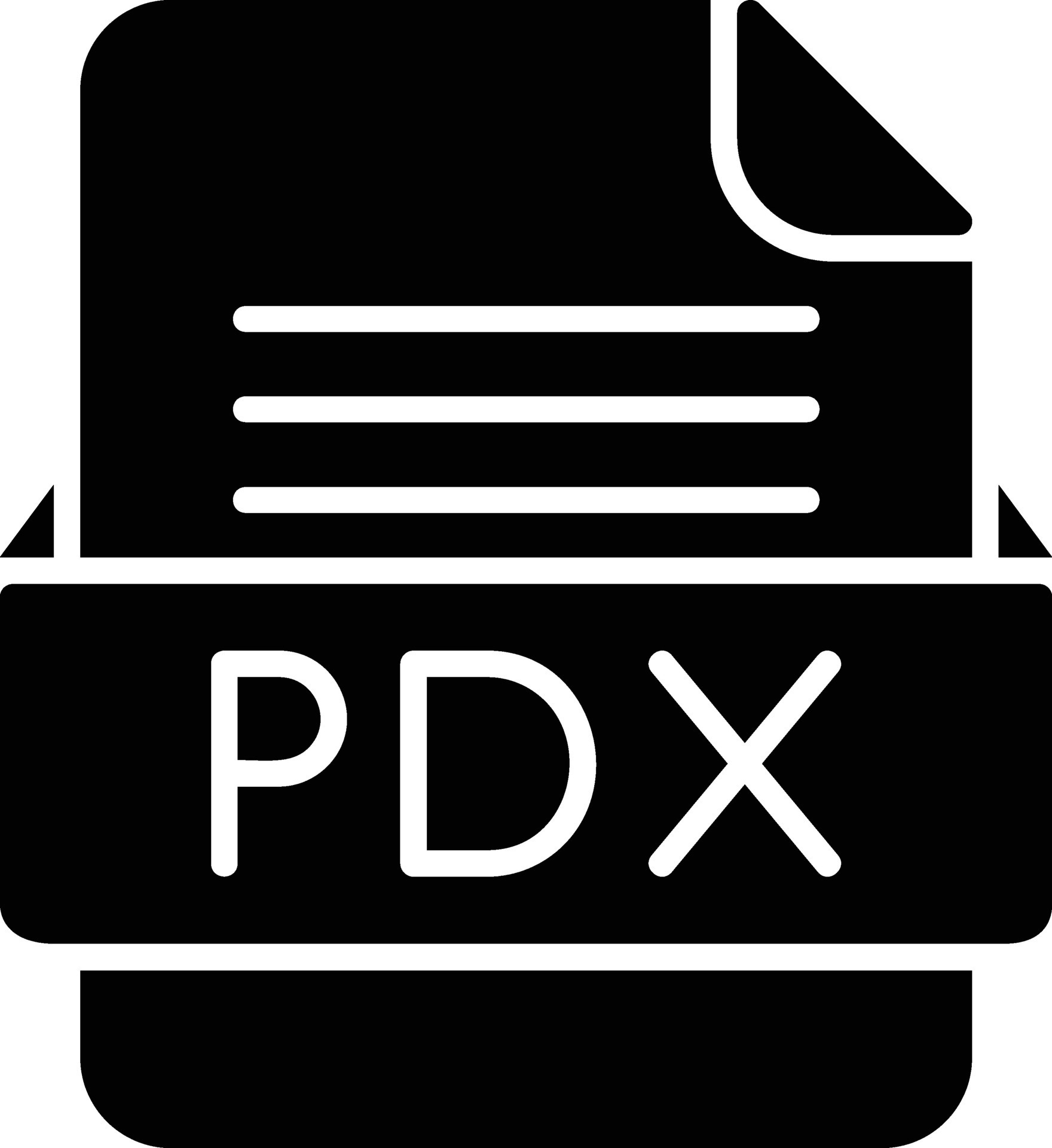 Pdx File Format Line Icon 28644414 Vector Art At Vecteezy