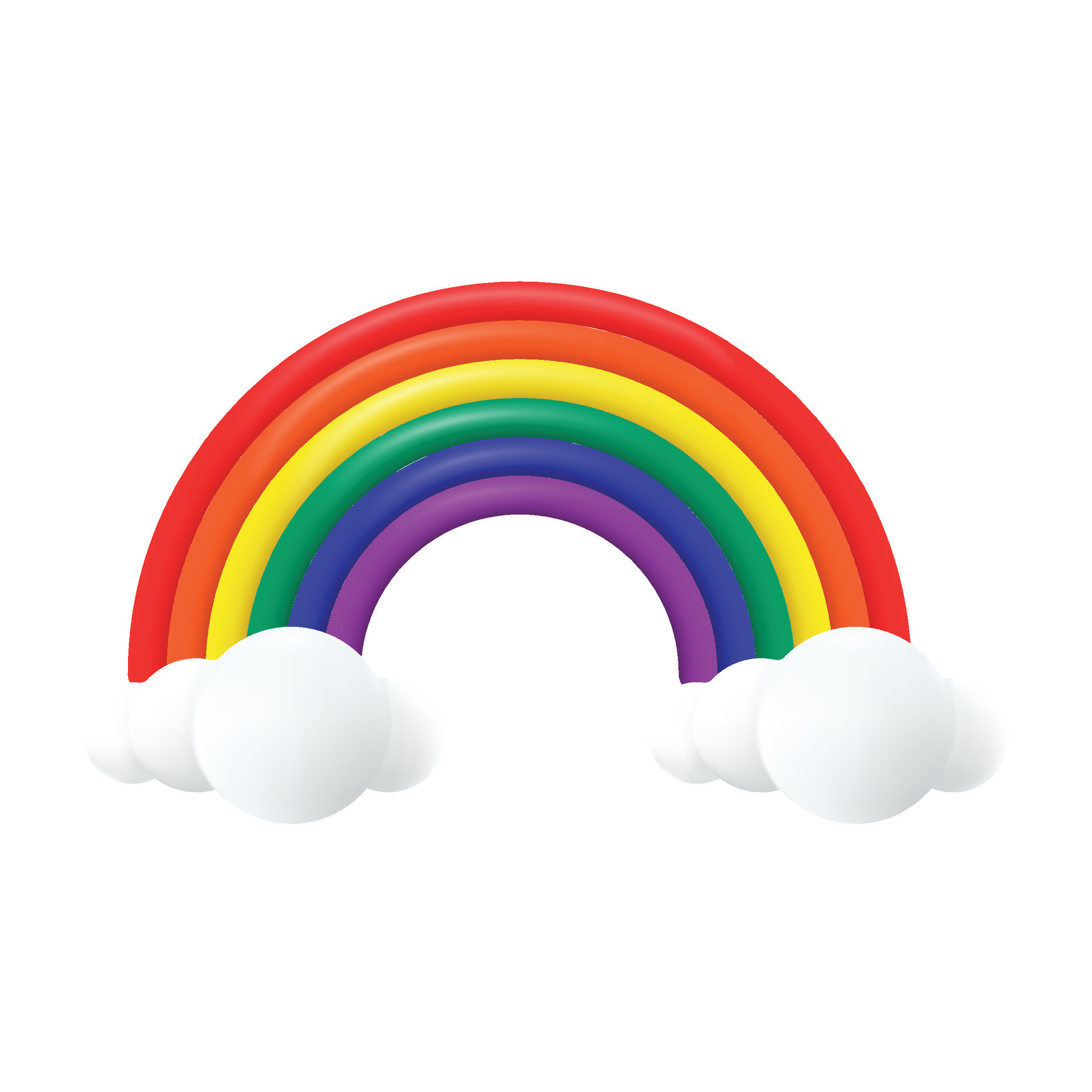 Vector realistic rainbow concept on white background 28648001 Vector ...