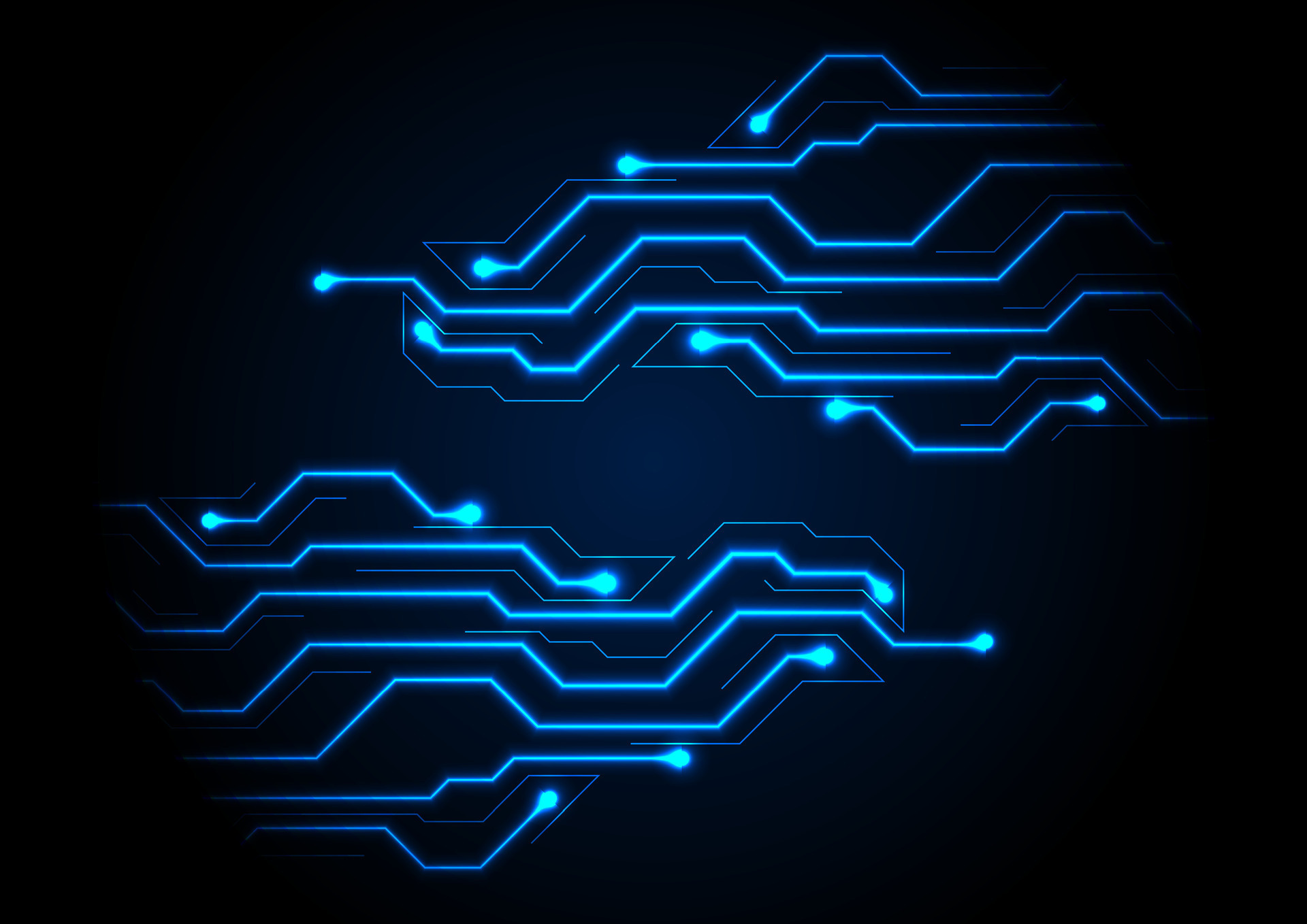 Abstract Neon Blue Tech Circuit Board Lines Background 28650322 Vector Art At Vecteezy