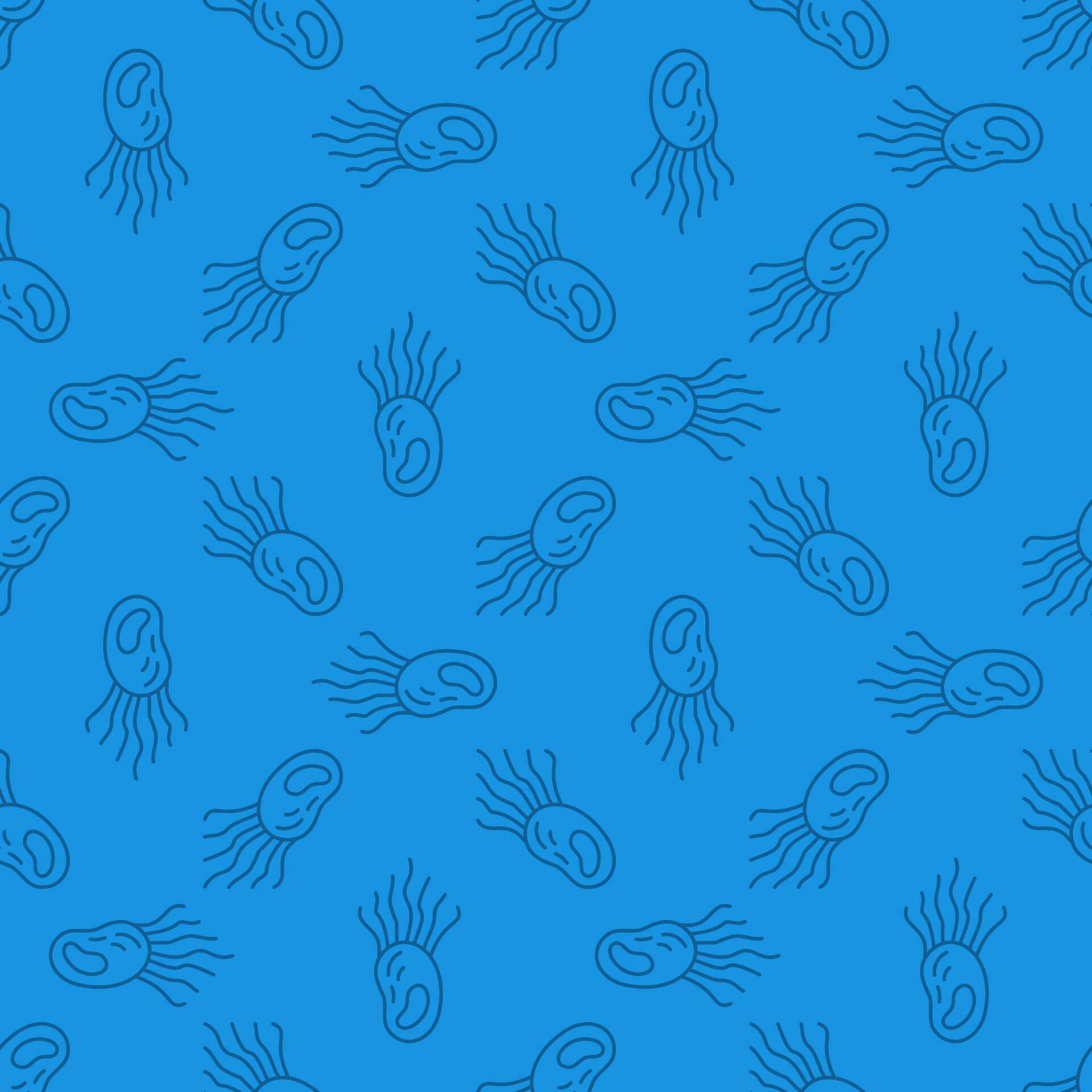Prokaryote Microbe Vector Concept Blue Outline Seamless Pattern 28651151 Vector Art At Vecteezy