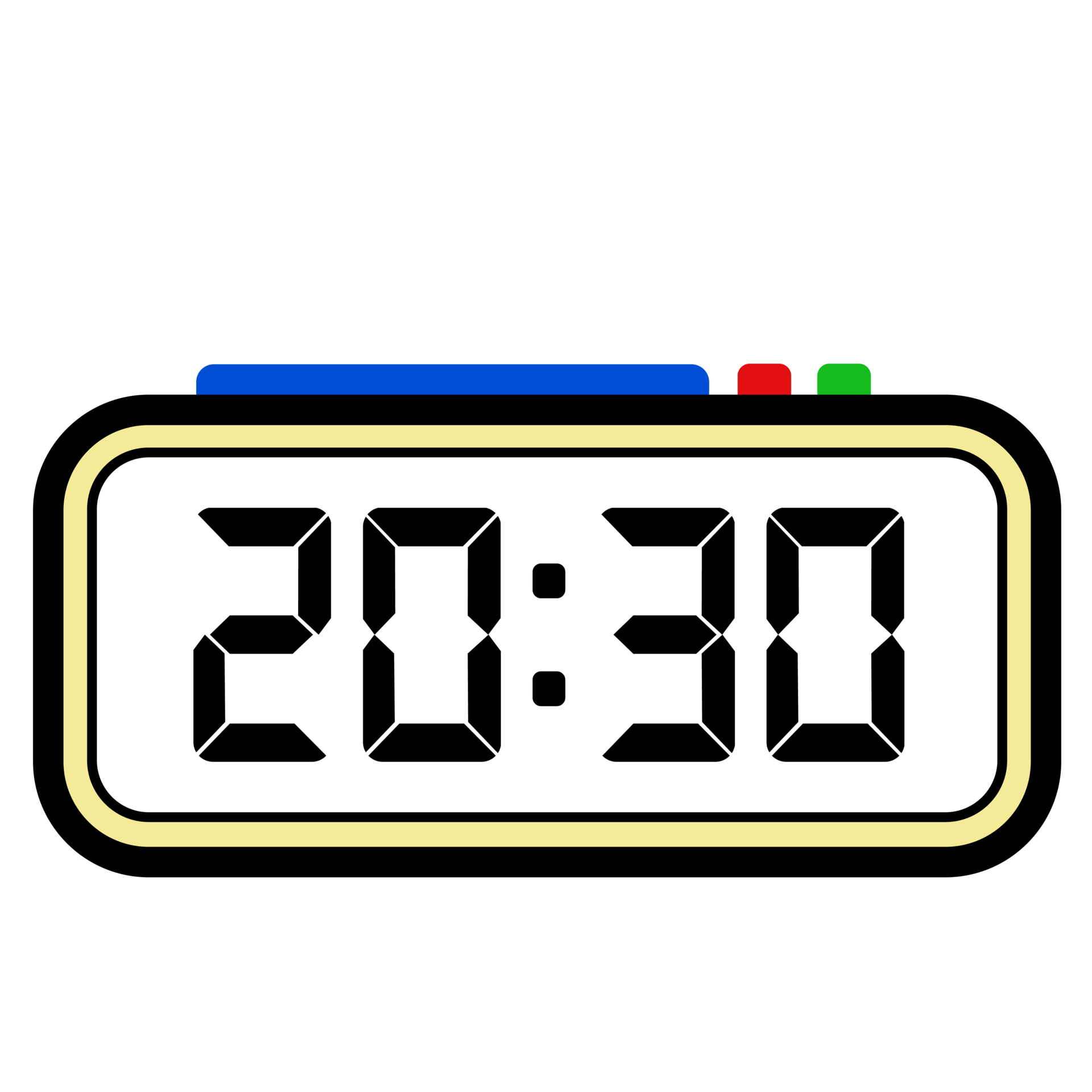 Digital Clock Time Show 20 30 Clock Show 24 Hours Time Illustration